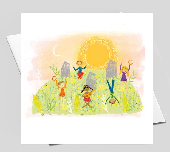 Summer Solstice Greetings Card | Etsy
