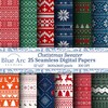 Ugly Christmas Sweater Digital Paper, Ugly Sweaters PNG, Christmas ...