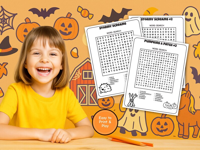 Sopa de letras de Halloween para niños (Volumen 2): 20 tableros de ...