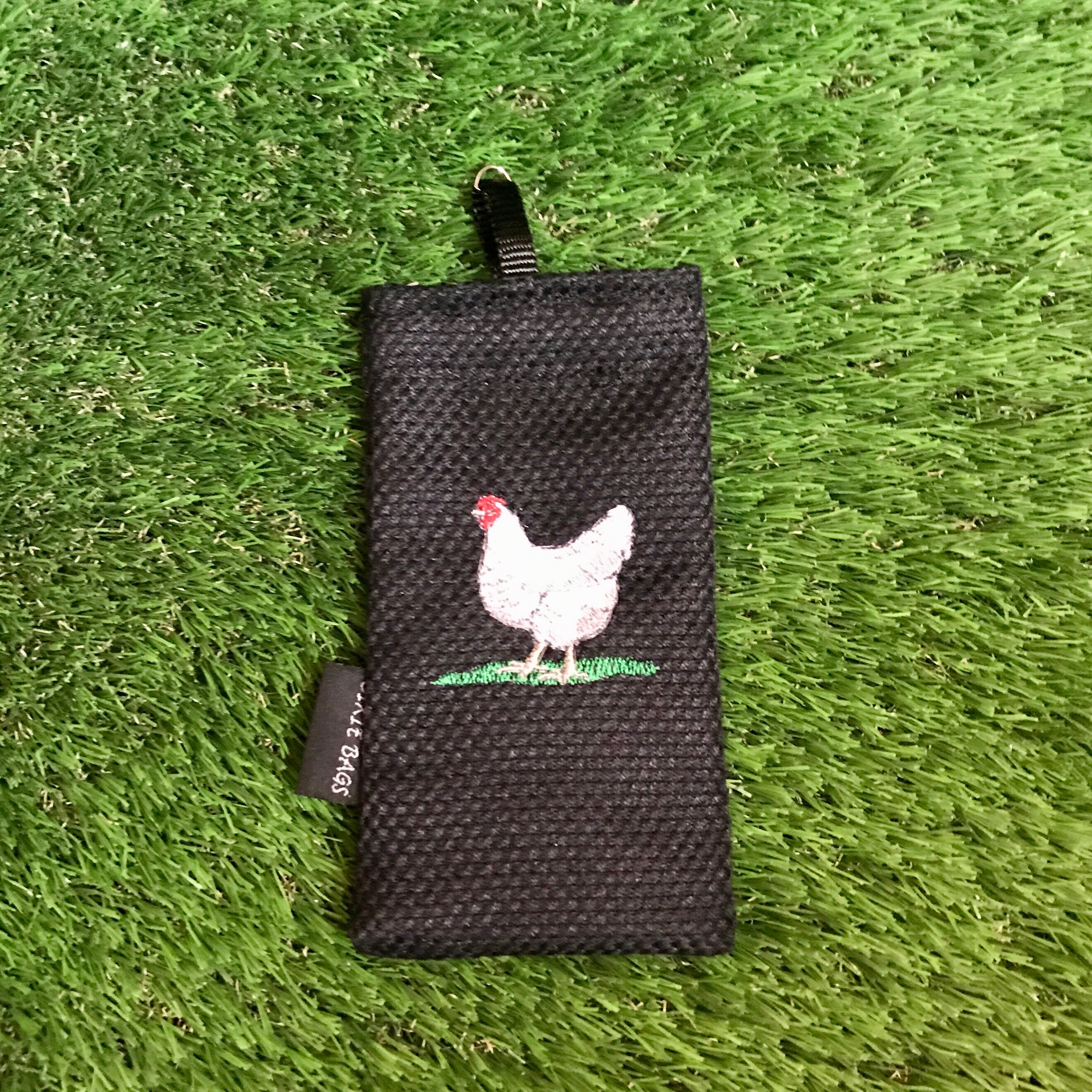 White Chicken Coin Purse, Chicken 2 Zipper Pouch, Chicken Eyeglass Case ...