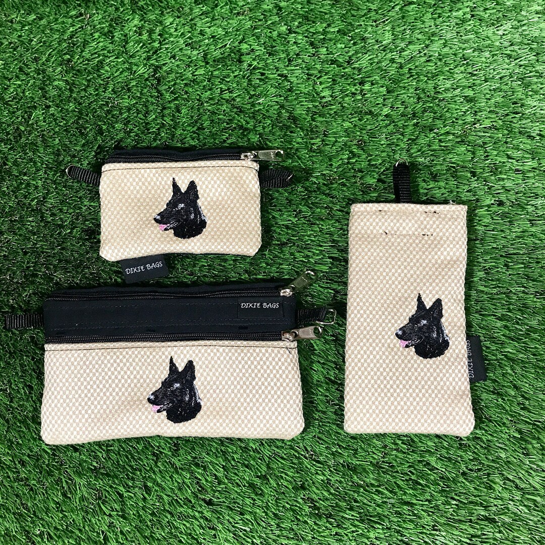 Black German Shepherd Coin Purse, Black German Shepherd 2 Zipper Pouch ...