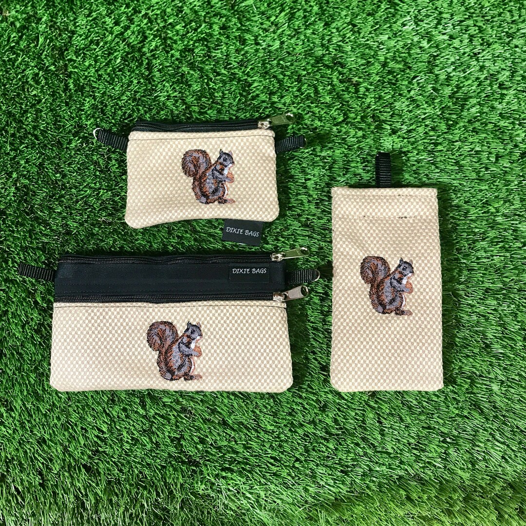 Squirrel Coin Purse, Squirrel 2 Zipper Pouch, Squirrel Eyeglass Case, 3 ...