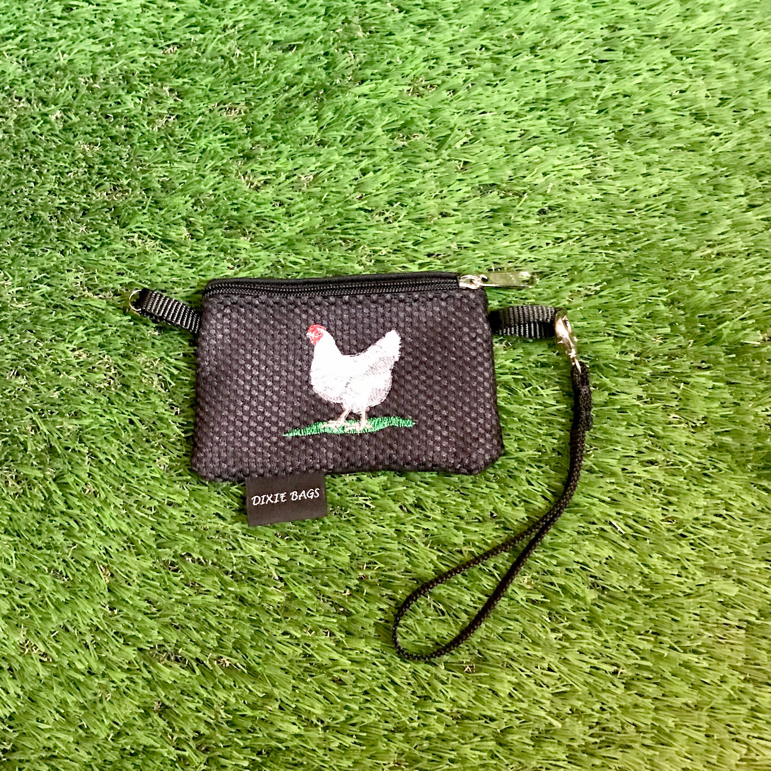 White Chicken Coin Purse, Chicken 2 Zipper Pouch, Chicken Eyeglass Case ...
