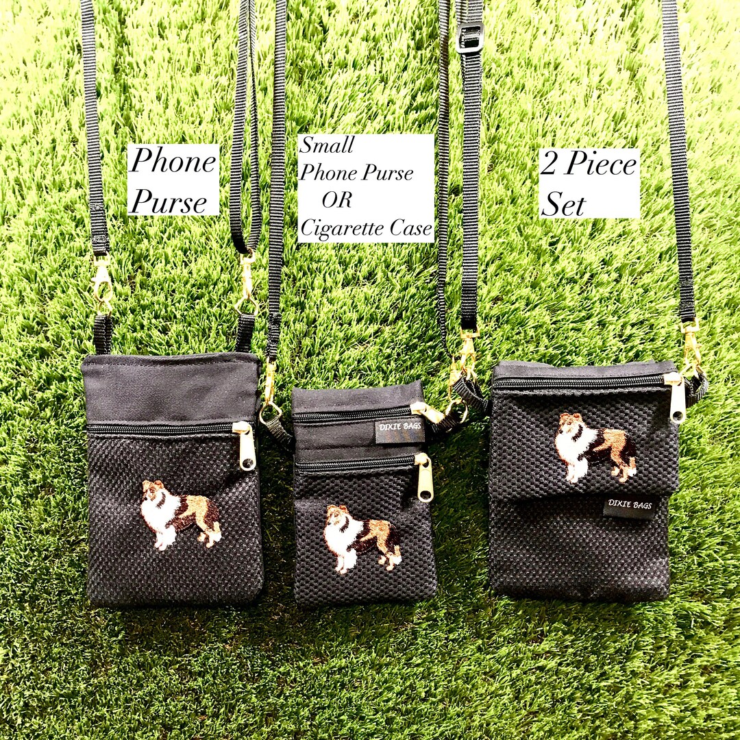 Shetland Sheepdog Cell Phone Purse, Sheltie Small Phone Case, Sheltie ...