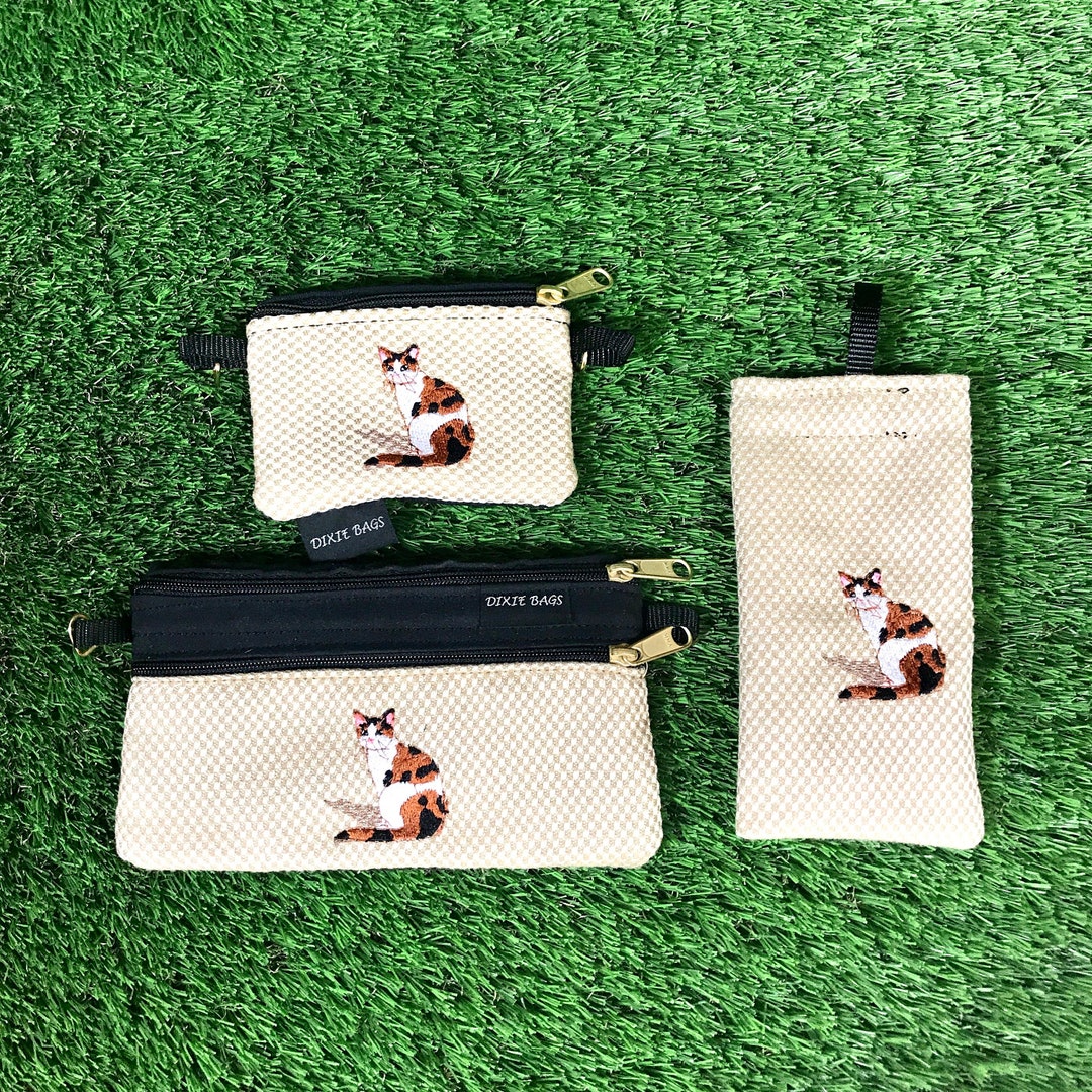 Calico Cat Coin Purse, Calico Cat 2 Zipper Pouch, Calico Cat Eyeglass ...