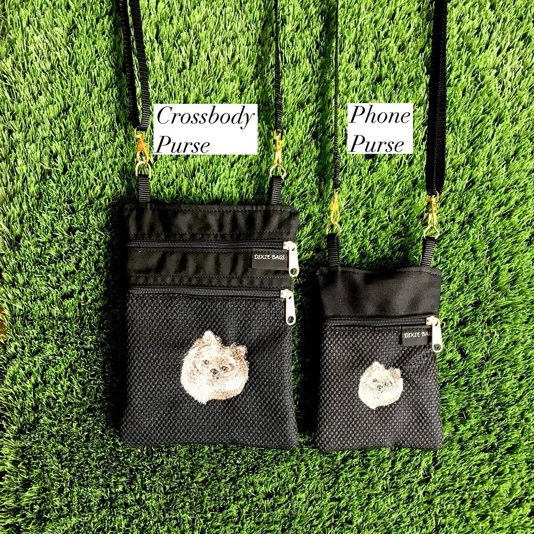 Cream Pomeranian Crossbody Purse, Pomeranian Phone Purse, Pomeranian ...