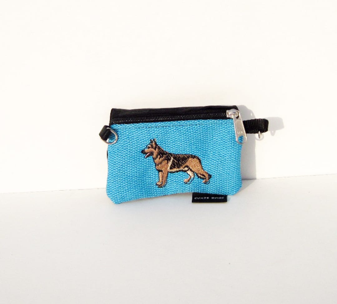 German Shepherd Dog Coin Purse on Blue - Etsy