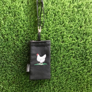 White Chicken Coin Purse, Chicken 2 Zipper Pouch, Chicken Eyeglass Case ...