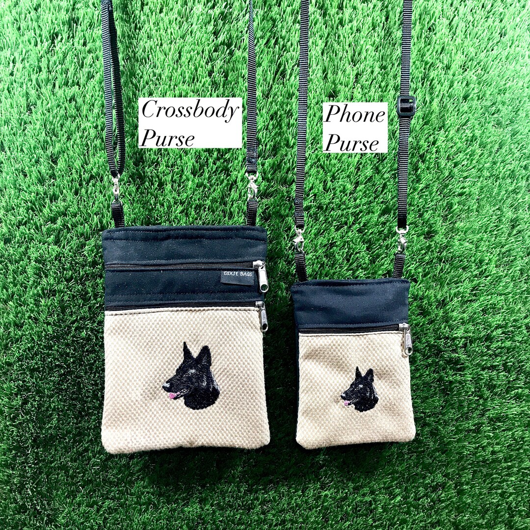 Black German Shepherd Crossbody Purse, Black German Shepherd Phone ...