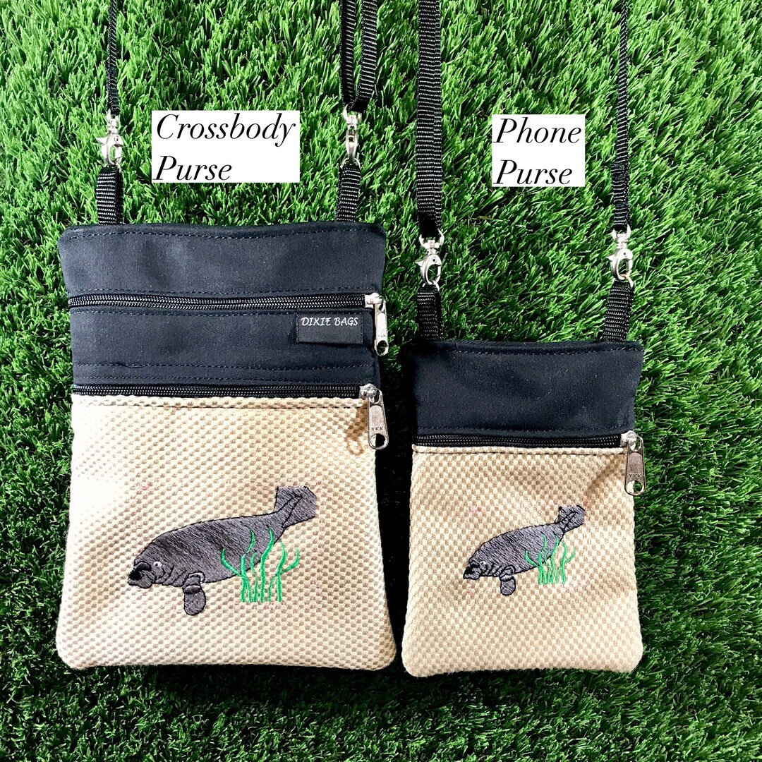 Manatee Crossbody Purse, Manatee Phone Purse, Manatee Coin Purse ...
