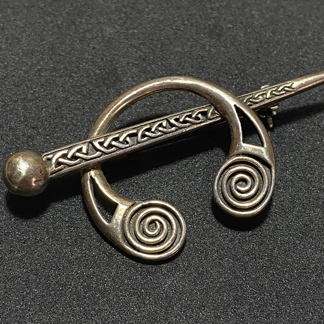 VINTAGE Sterling Silver Celtic Amergin Pin Brooch Stamped 925 PSCL ...