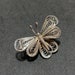 STERLING SILVER Filigree Butterfly Brooch Stamped 925 Wirework Pin ...
