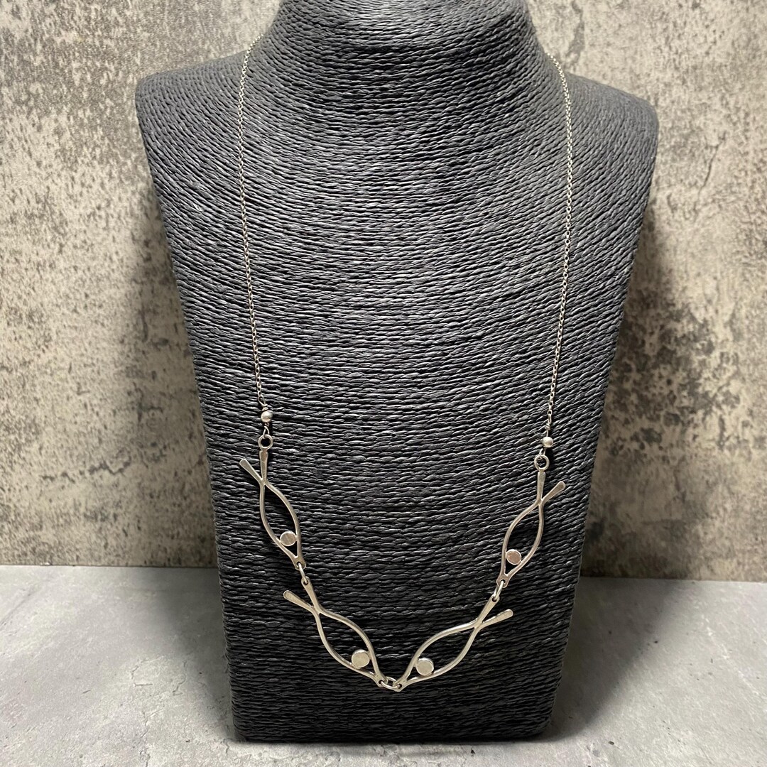 STERLING SILVER Ichthys Fish Link Pendant Necklace 925 Chain 66cm/20 ...