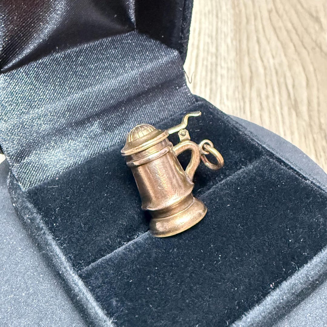 VINTAGE French Gold Filled German Beer Stein Pendant or Charm 1940s ...
