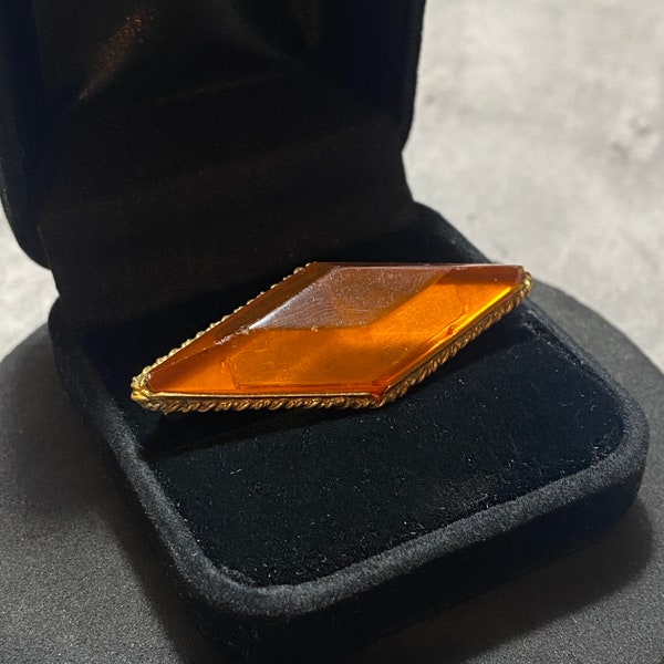 Antique Amber Brooch - Etsy