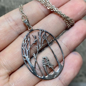 STERLING SILVER Cute Couple Kissing Pendant Necklace 925 Chain 46cm 18 ...