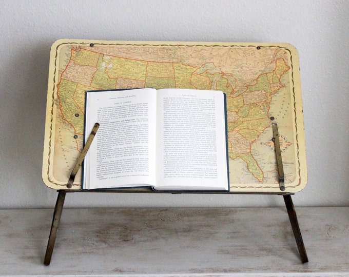 Vintage United States Map Reading Tray - Etsy