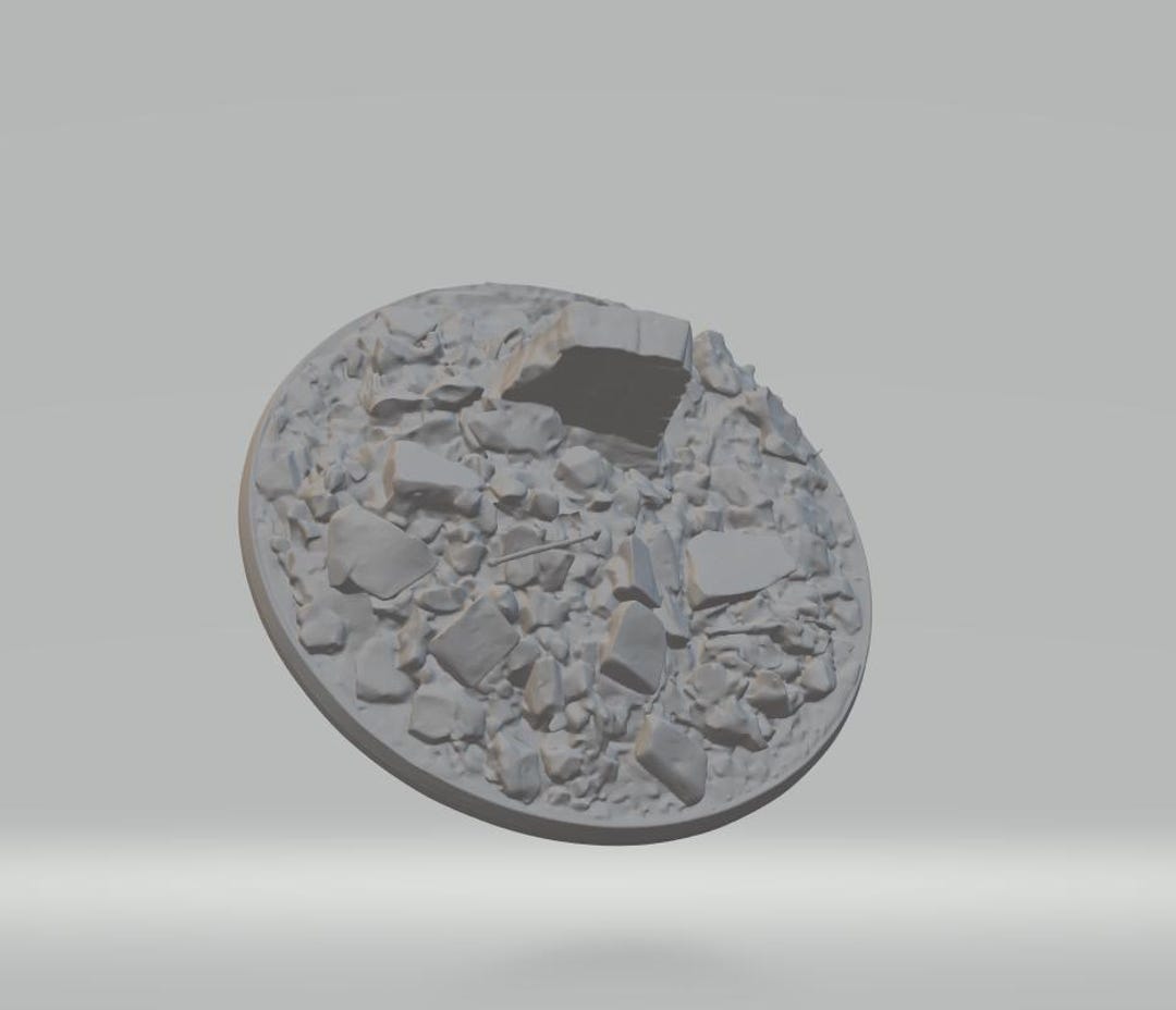 3D Printed Tabletop Debris Bases (dnd, Diorama, Models) - 25, 28, 40mm ...
