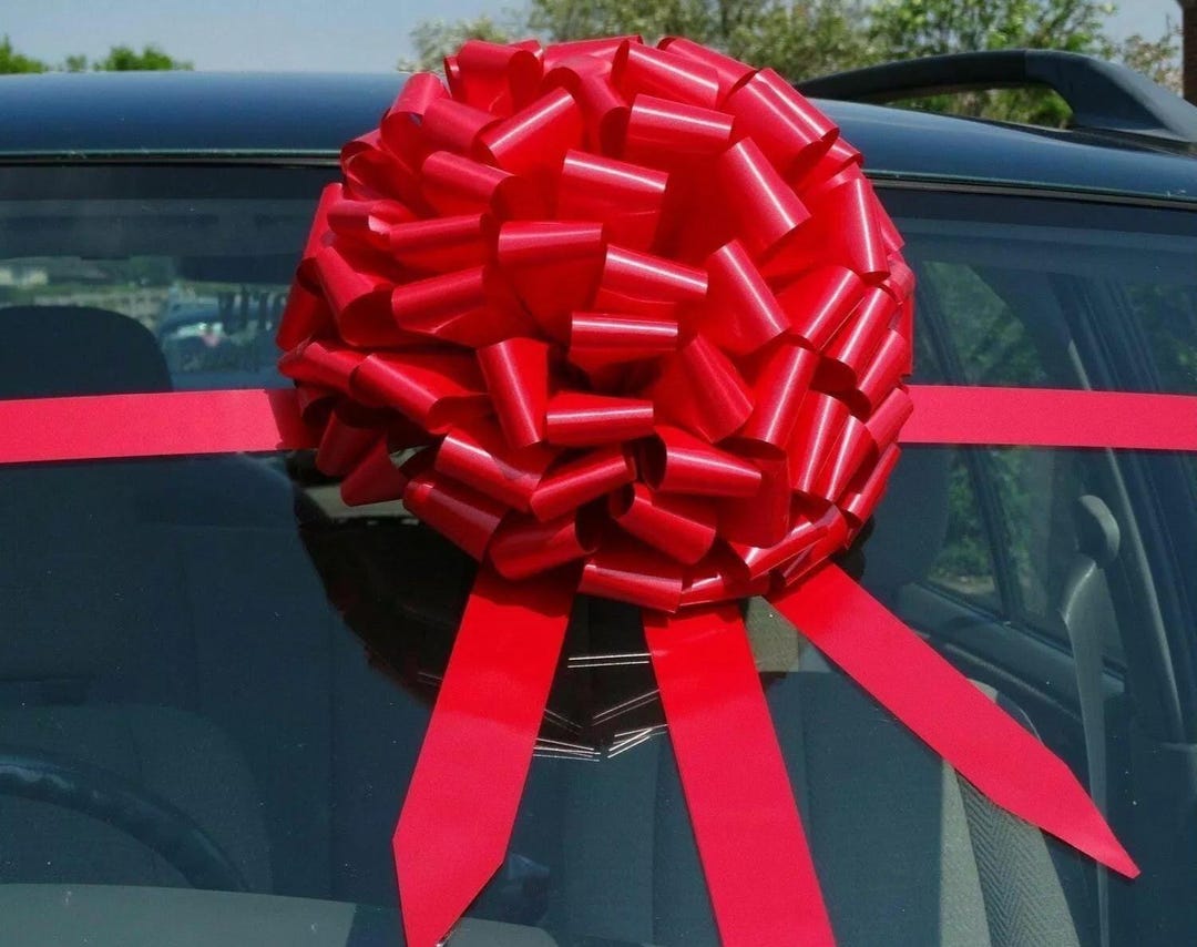 Giant Bow for Car, 14 Inch Around 80 Loops Wedding Car Bow, Large Prom ...