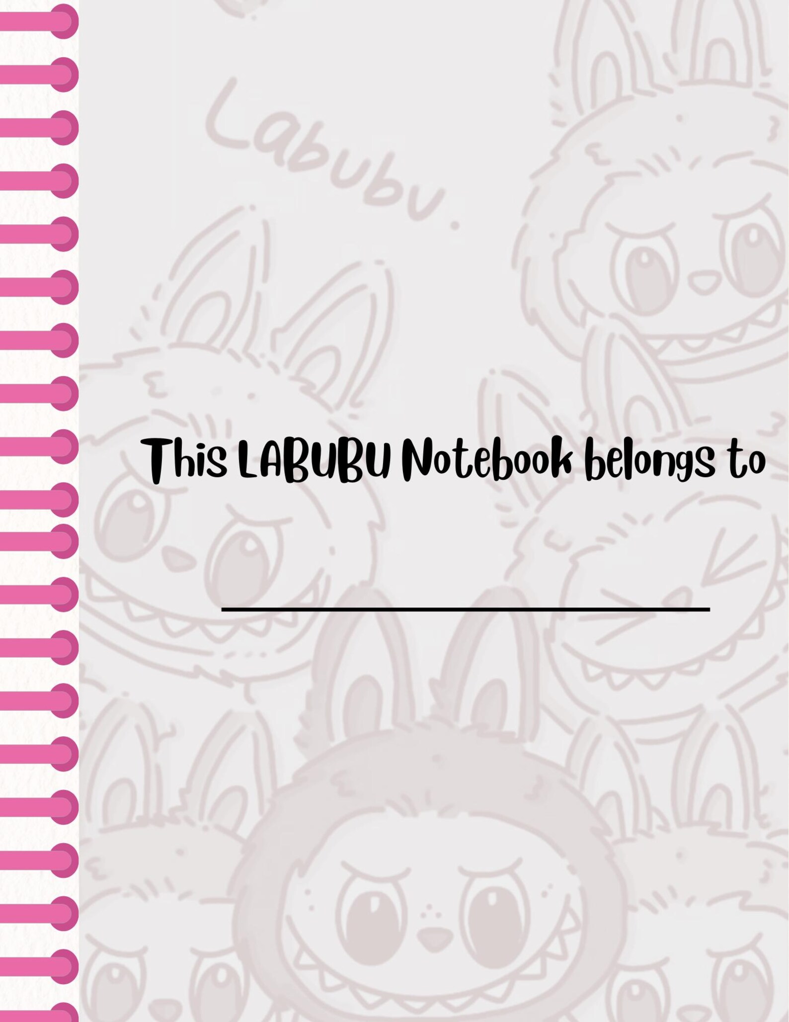 LABUBU NOTEBOOK - Etsy