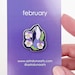 February Pin, Enamel Pin, Lapel Pin, Birth Month, Pin, Gift for Her ...