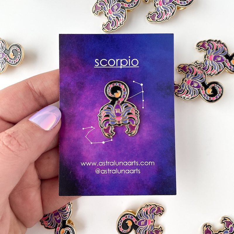 Zodiac Enamel Pin - Etsy