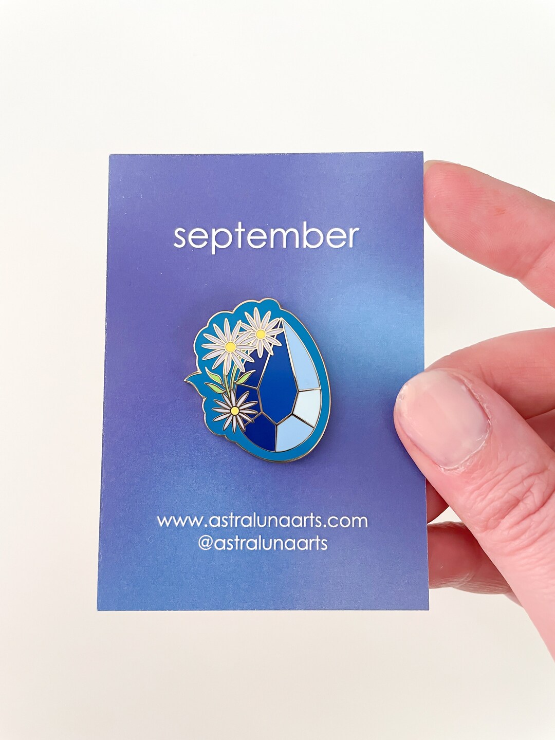 September Pin, Enamel Pin, Lapel Pin, Birth Month, Pin, Gift for Her ...