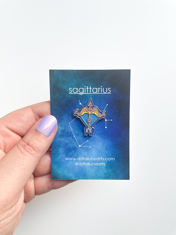 Sagittarius Pin Enamel Pin Lapel Pin Zodiac Sign Bow and - Etsy