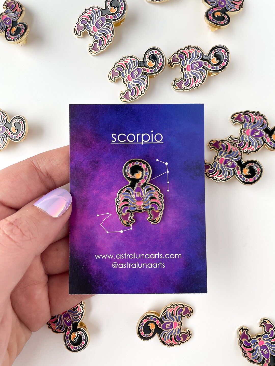 Scorpio Zodiac Pin: Gold Enamel Scorpion Lapel Pin - Etsy
