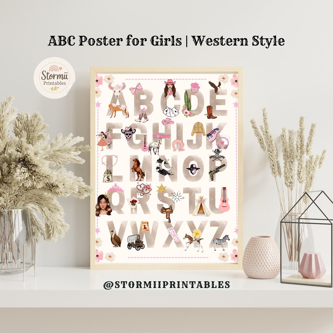 ABC Print | Cowgirl Alphabet A-Z | Whimsical Learning for Young ...