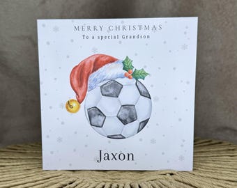 Personalised Football Team Christmas Card, Football Christmas Card ...