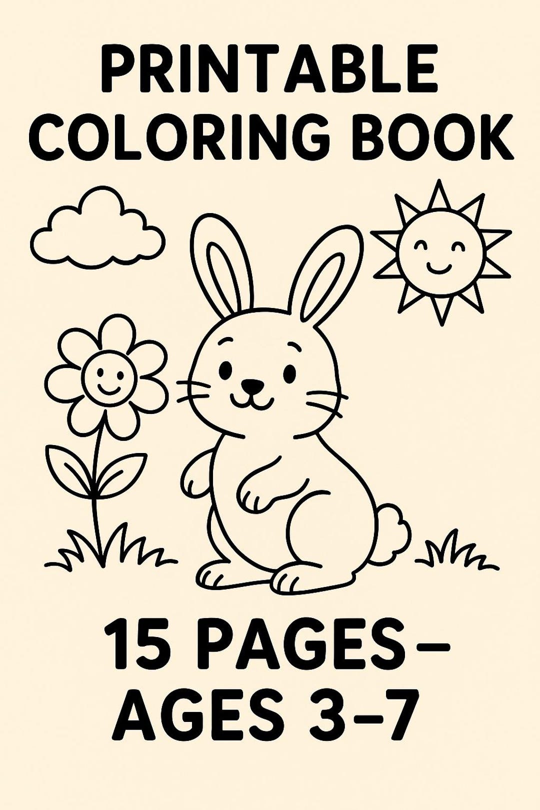 Kids Coloring Book, Printable Coloring Pages, Digital Coloring Book ...