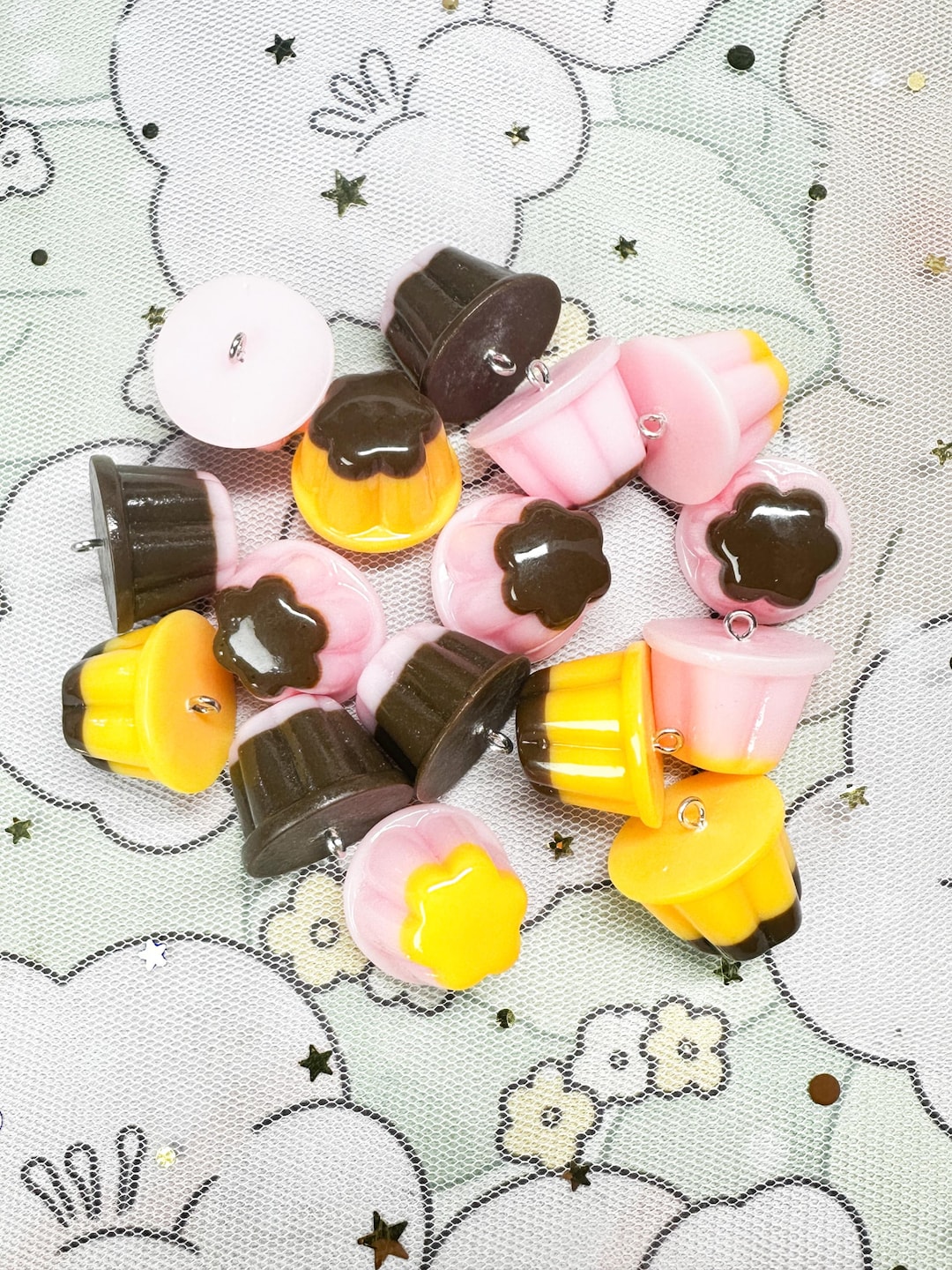 Pudding Acrylic Charms | Pastel Craft Supplies - Etsy