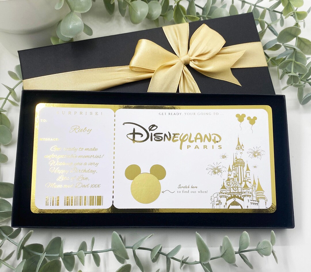Personalised Disney Trip Reveal - Scratch-off Surprise - Custom ...