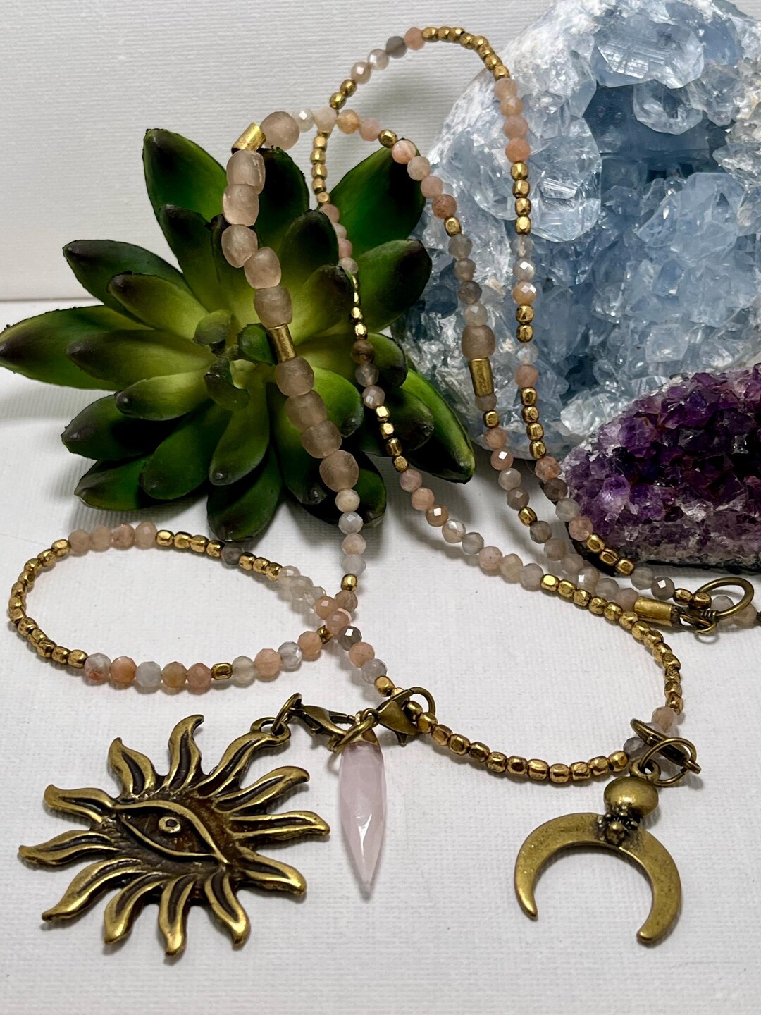Celestial Evil Eye Spiritual Protection Necklace - Etsy