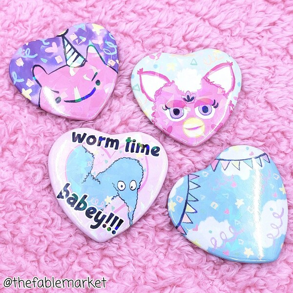 Heart Shaped Button - Etsy