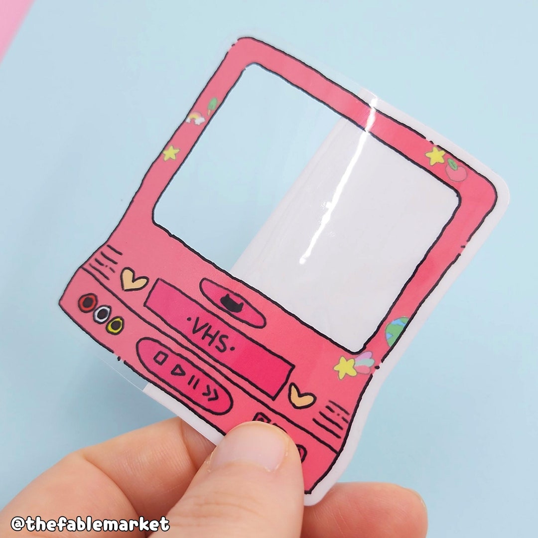 Nostalgic VHS TV Stickers, A Clear TV You Can Put on Anything ...