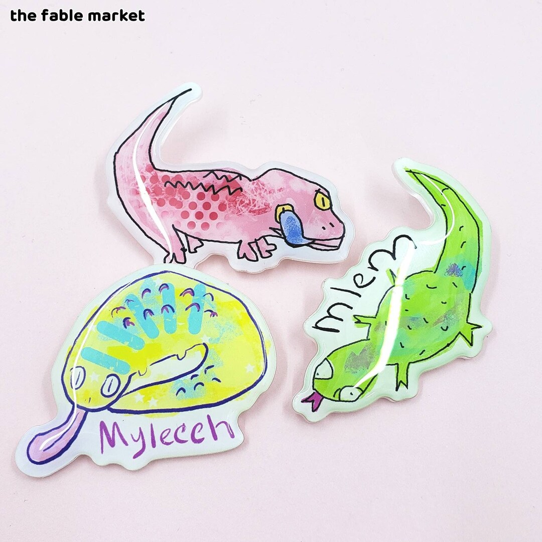 MLEM Cute Lizard Pins Weird Lizards Gecko Pins Lizard - Etsy