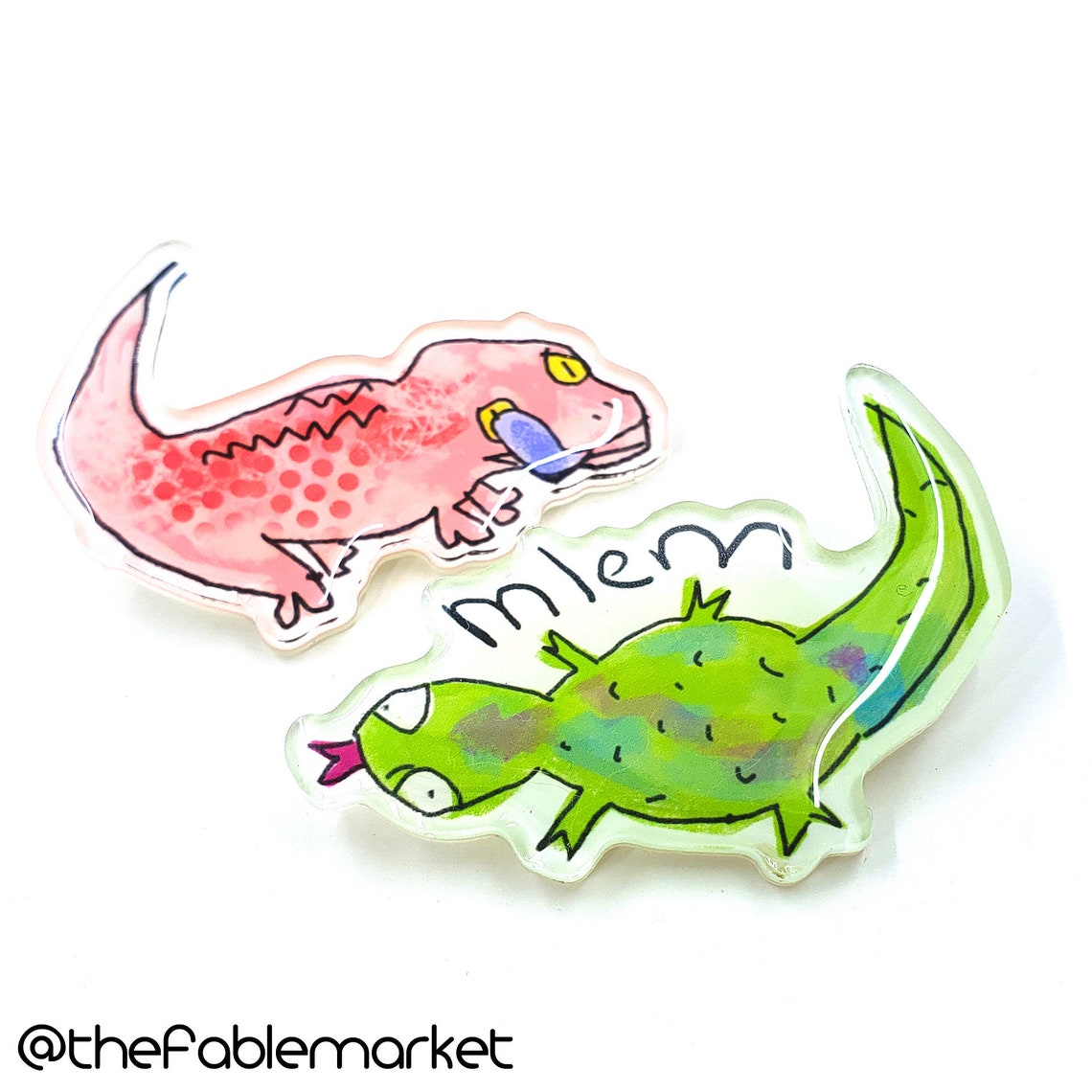 MLEM Cute Lizard Pins Weird Lizards Gecko Pins Lizard | Etsy