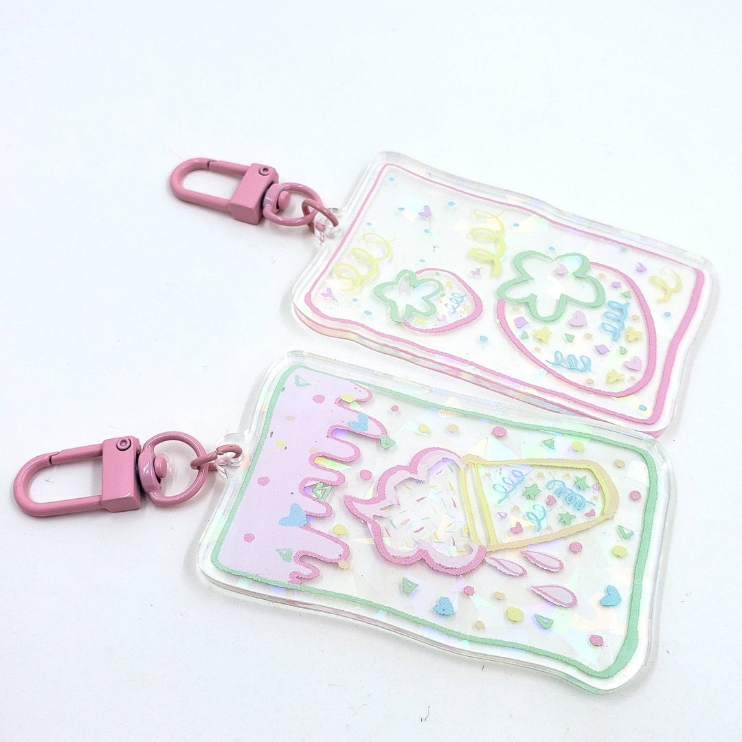 Ice Cream & Strawberry Keychains, Fairy Kei Keychain, Pop Kei Keychain ...