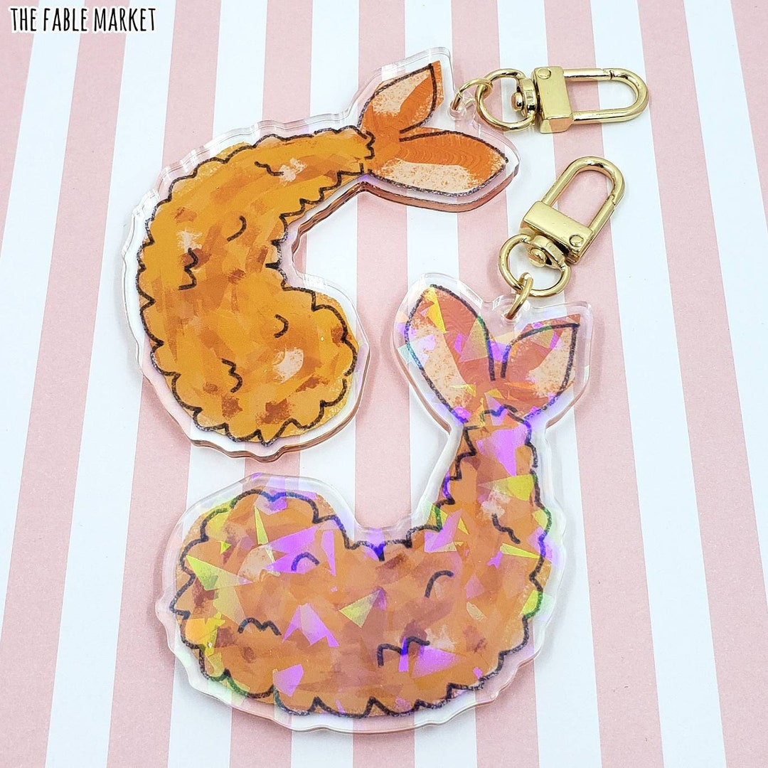 Fried Shrimp Keychain Shrimp Tempura Shrimp Art Cute - Etsy