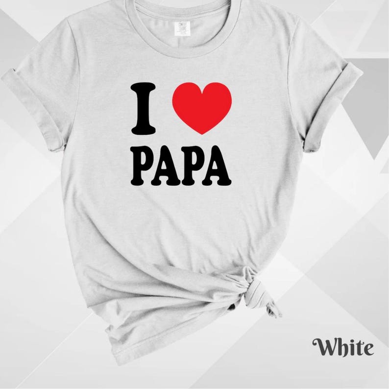 I Love Papa PNG – Classic Bold Text Design With Red Heart, Simple ...