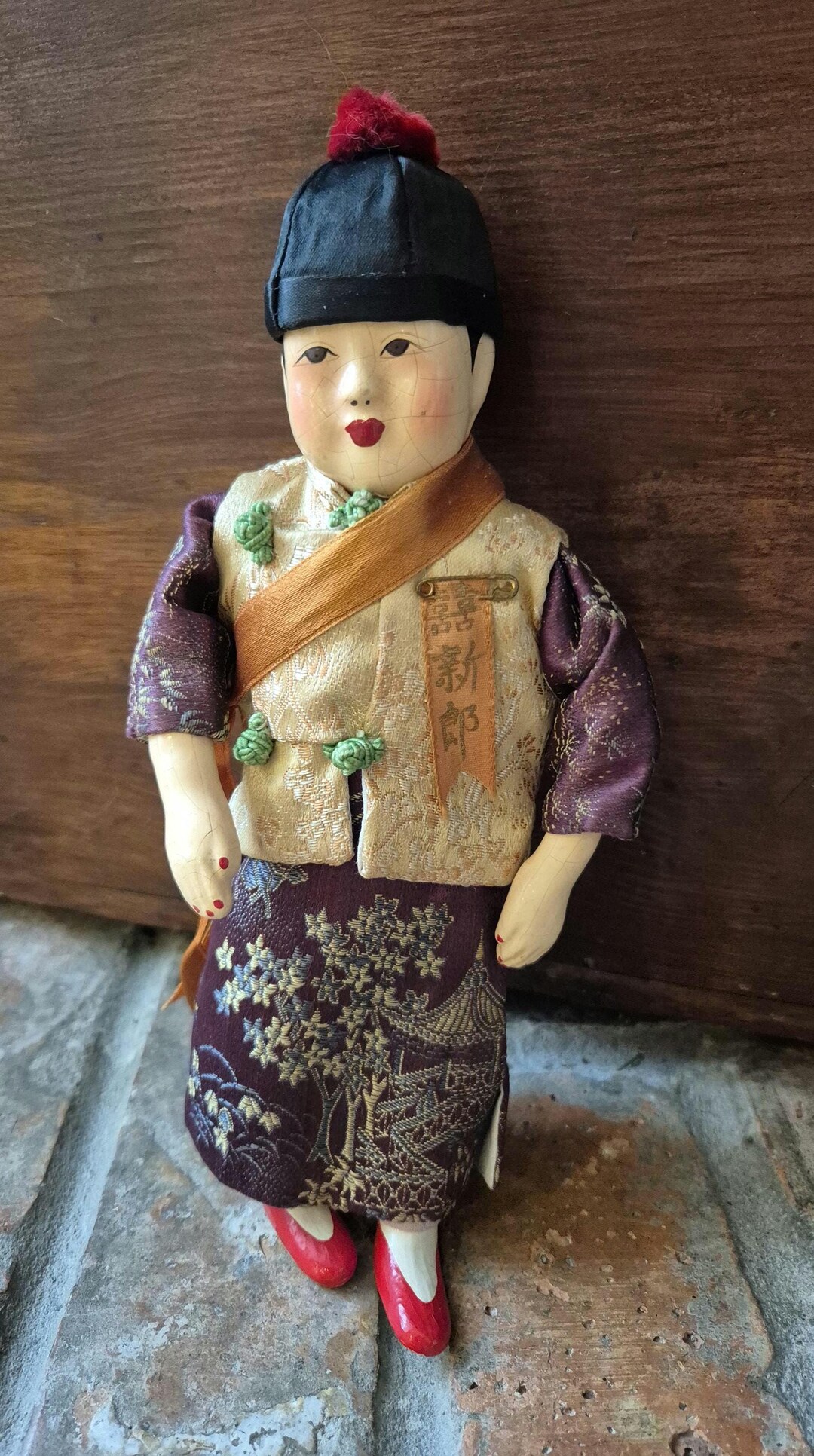 A Grinning Gentleman: Vintage Mid-century Chinese "happy Groom" Doll - Etsy