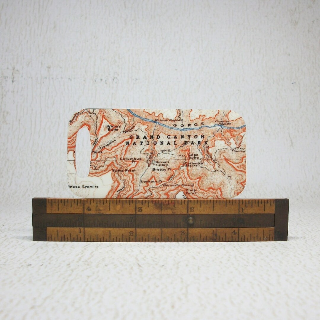 National Park Grand Canyon Arizona Map Backpack Tag Bag Tag Luggage Tag ...