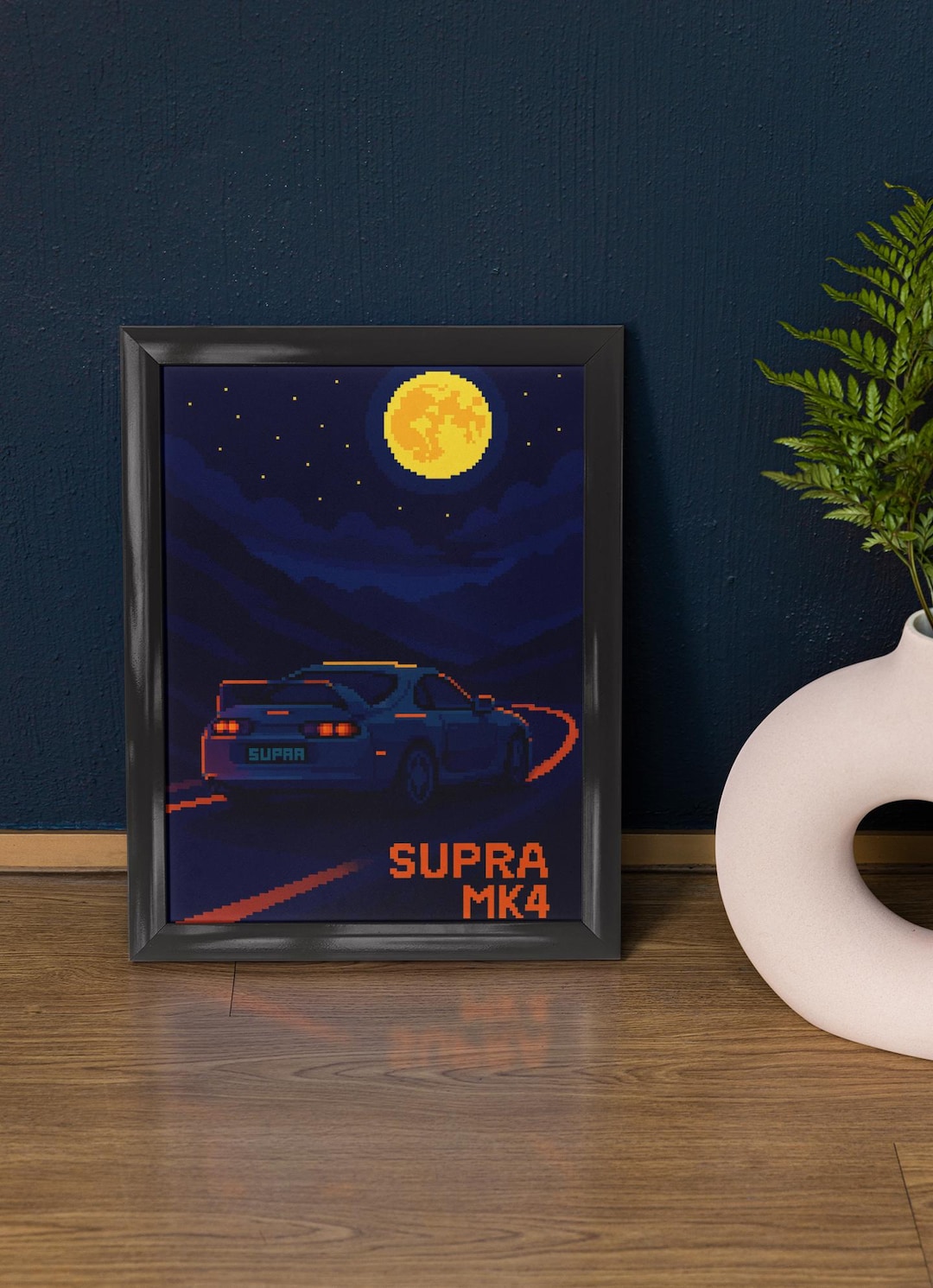 Supra MK4 Pixel Art Premium Matte Paper Poster – Retro JDM Car Wall Art ...