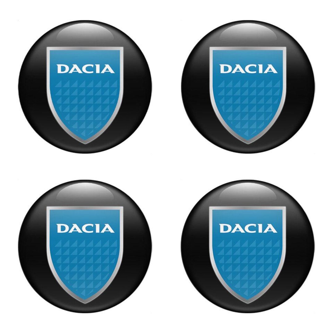 Dacia Custom Wheel Cap Stickers | Set of 4 Resin 3D Domed Hubcap Decals ...