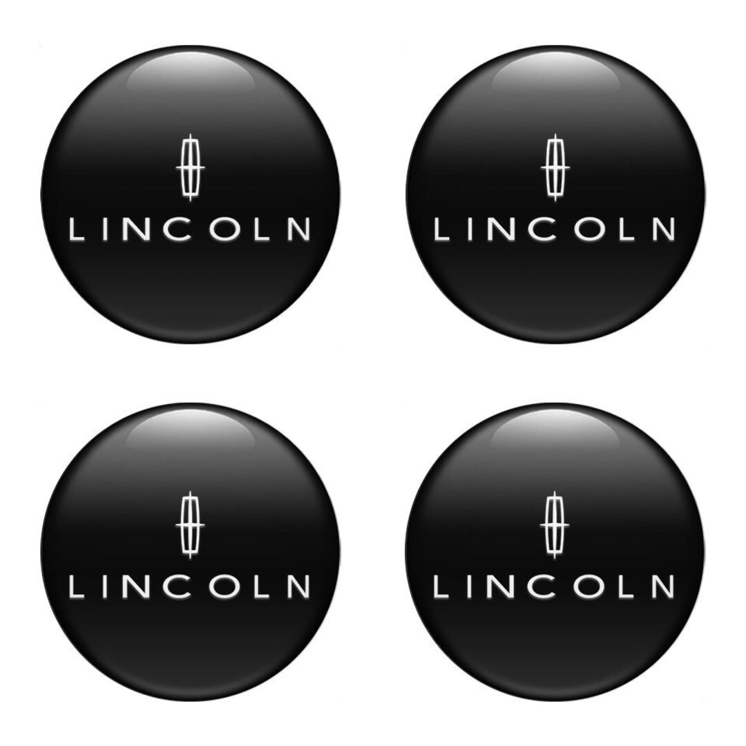 Set X 4 Pcs Lincoln Wheel Center Hub Caps/domed Epoxy Emblem/self ...