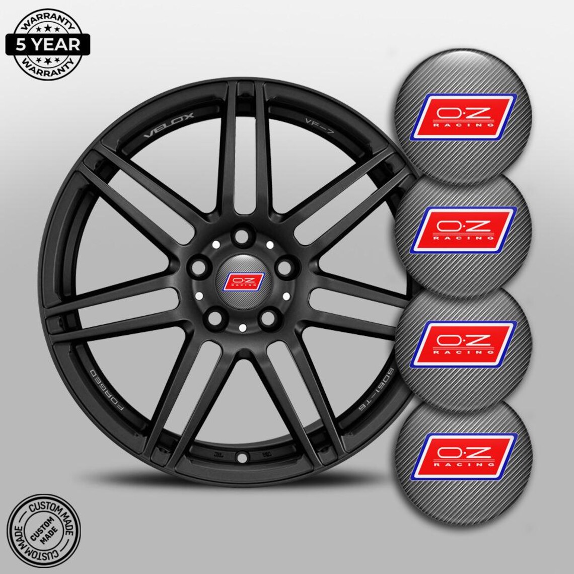 OZ Wheel Emblem Stickers/3d Silicone Decals, Set of 4 - Etsy