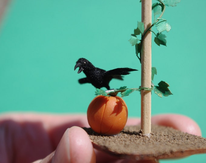 Miniature 1:12 Scale Crow - Etsy