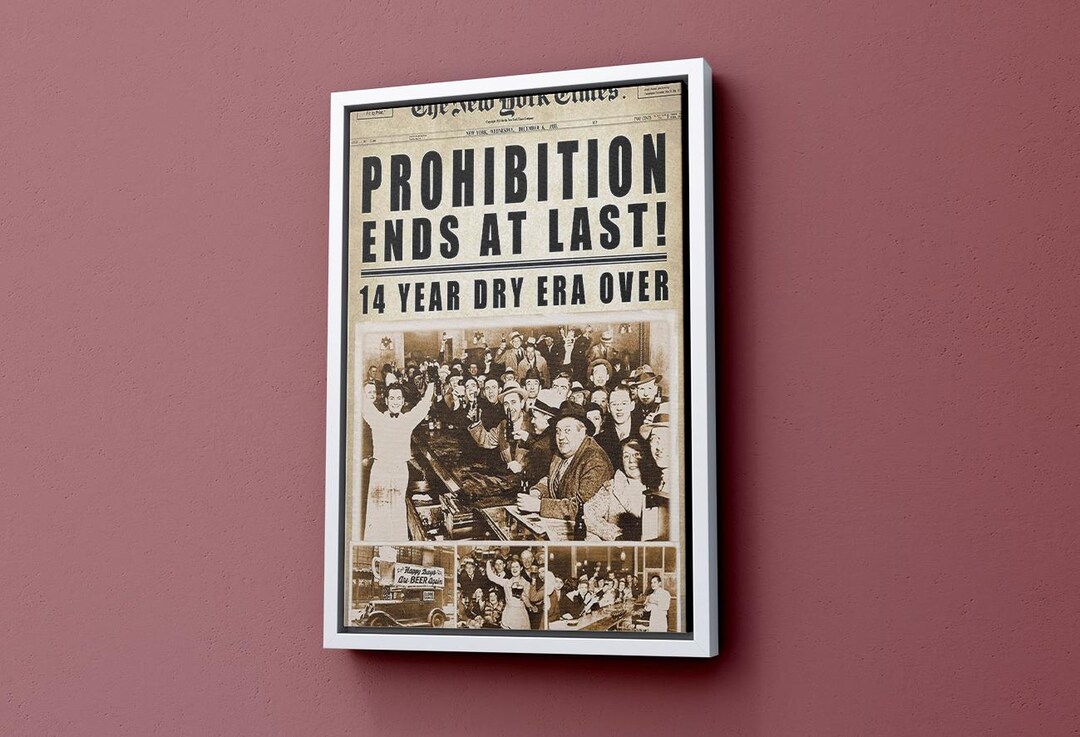 1933 Prohibition Repeal Newspaper Art Print - Vintage Bar Decor - Etsy